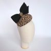 Leopard Felt Percher Hat with Black Bow - Imogen's Imagination