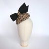 Leopard Felt Percher Hat with Black Bow - Imogen's Imagination
