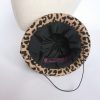 Leopard Felt Percher Hat with Black Bow - Imogen's Imagination