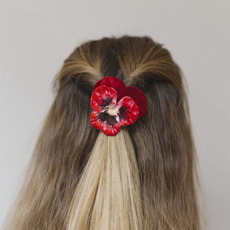 Red Pansy Hair Clip Gift Set - Imogen's Imagination