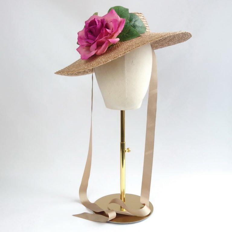 Gold Straw Boater Sun Hat - Imogen's Imagination
