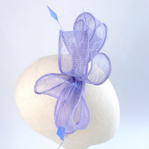 Lilac Loop Fascinator with Coque Feathers - Imogen's Imagination