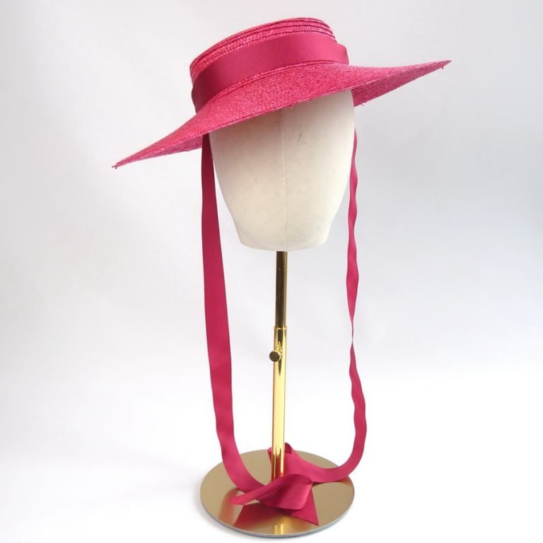 Red Straw Boater Sun Hat - Limited Edition from Imogen's Imagination
