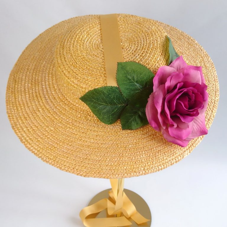 Yellow Straw Boater Sun Hat - Limited Edition from Imogen's Imagination