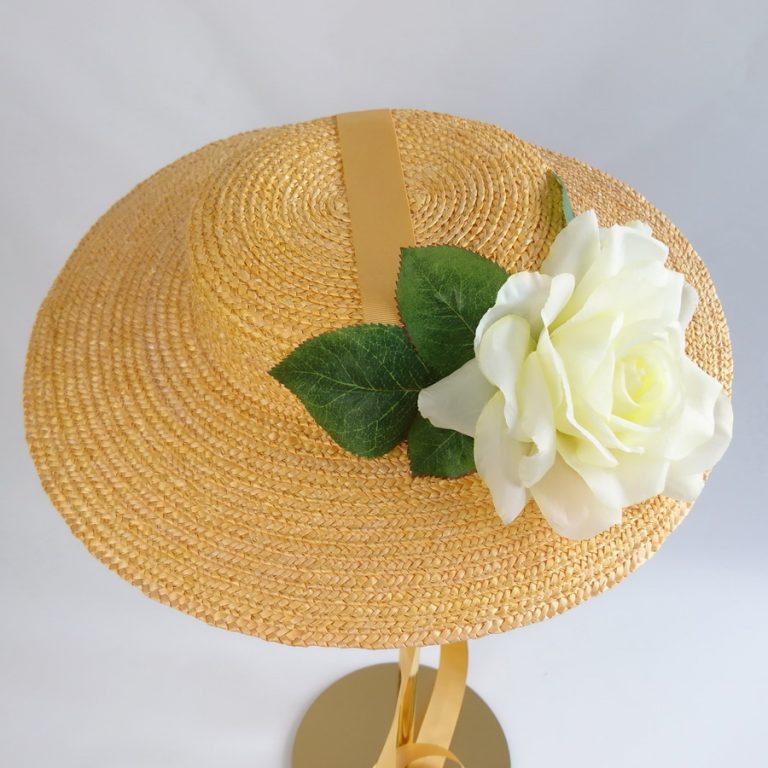 Yellow Straw Boater Sun Hat - Limited Edition from Imogen's Imagination