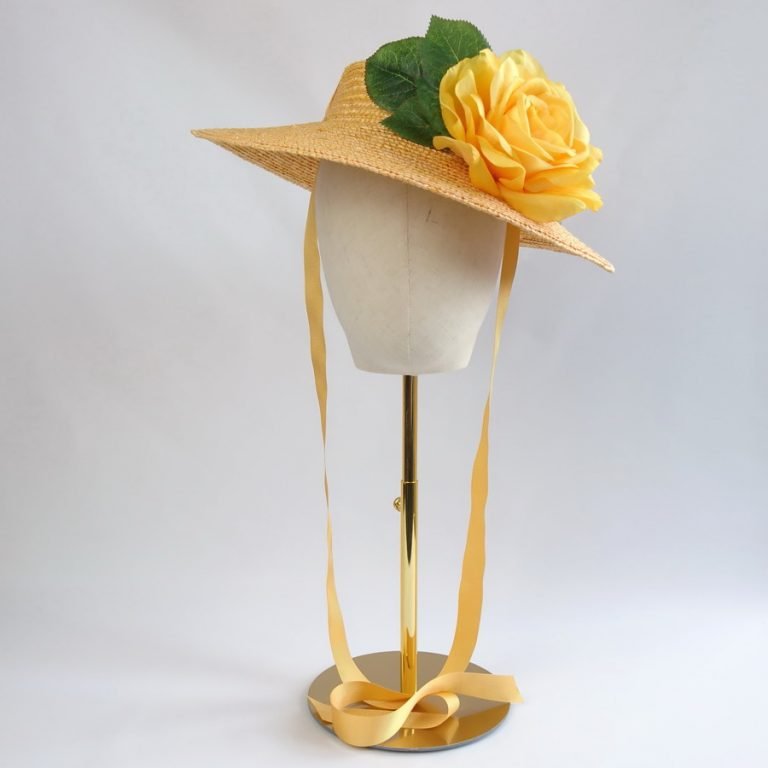 Yellow Straw Boater Sun Hat - Limited Edition from Imogen's Imagination