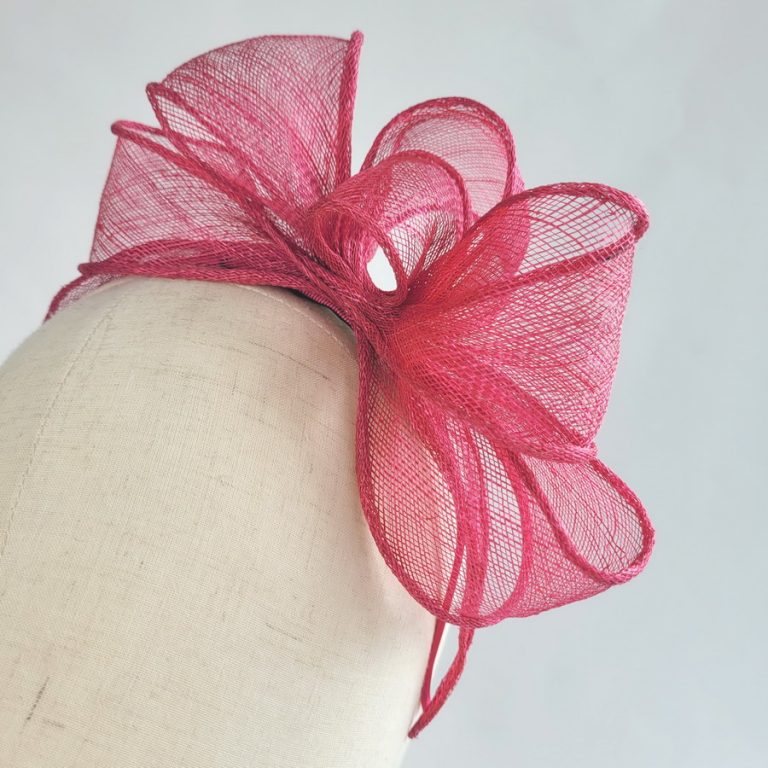 Fuchsia Pink Looped Fascinator Headband - Imogen's Imagination