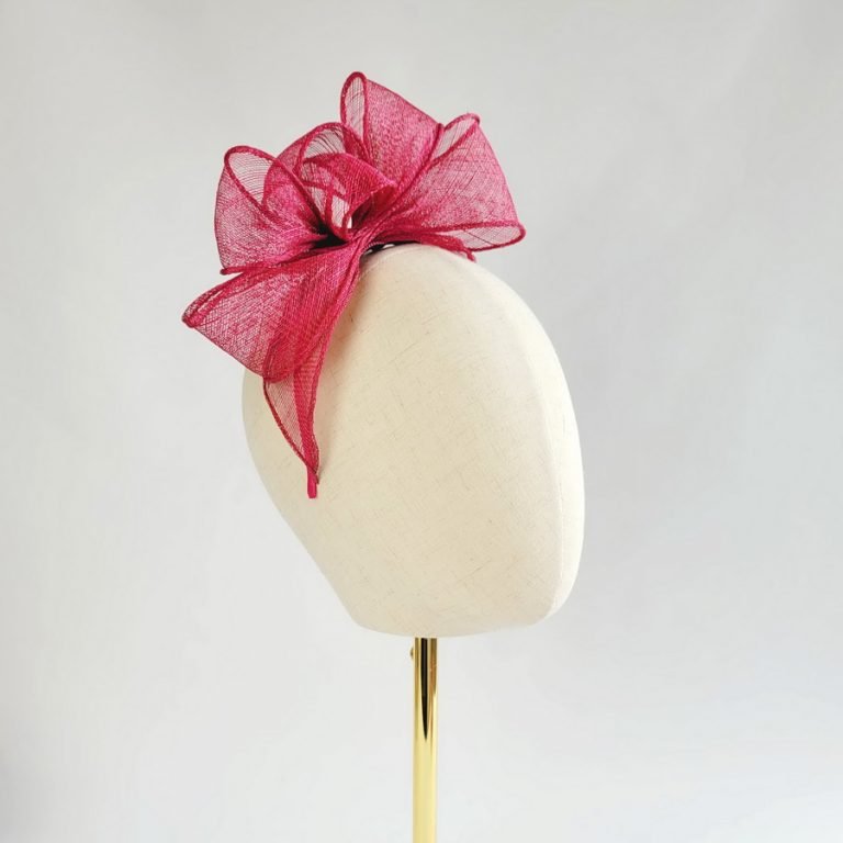 Fuchsia Pink Looped Fascinator Headband - Imogen's Imagination