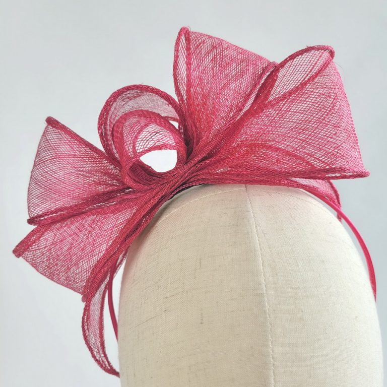 Fuchsia Pink Looped Fascinator Headband - Imogen's Imagination