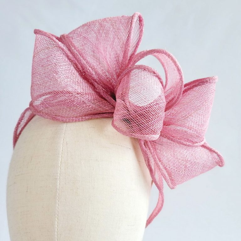 Dusky Pink Looped Fascinator Headband - Imogen's Imagination