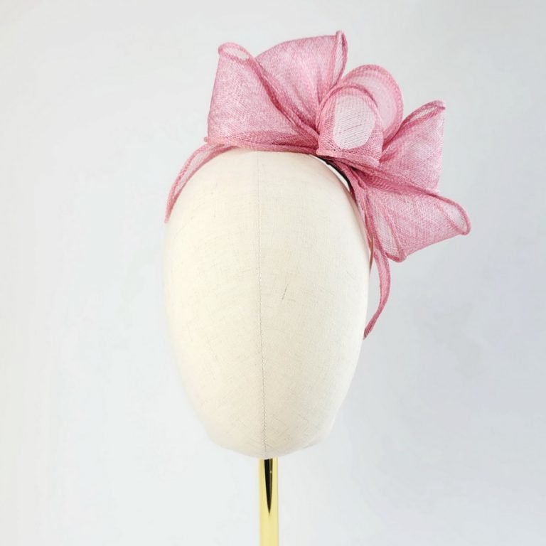 Dusky Pink Looped Fascinator Headband - Imogen's Imagination