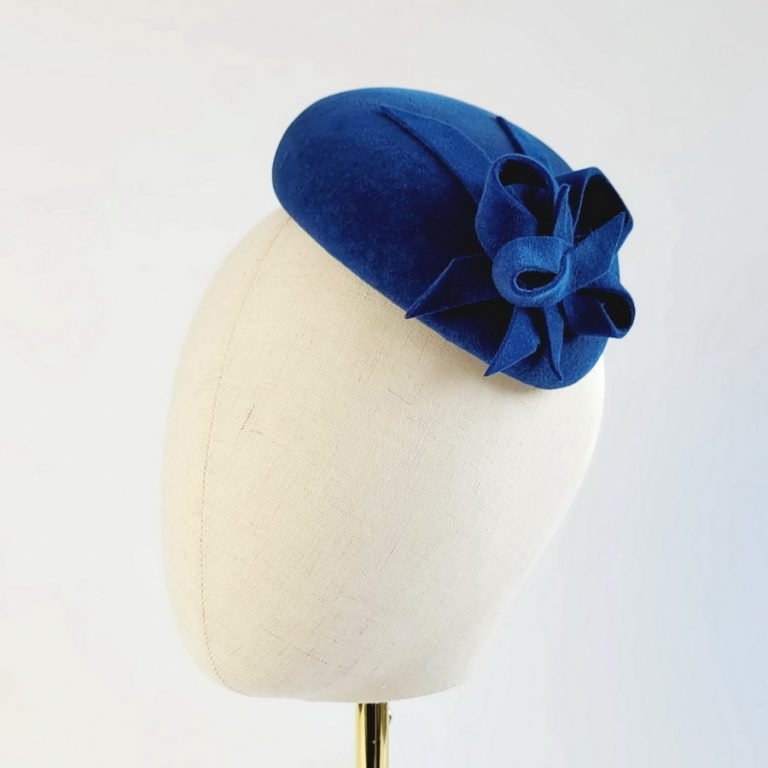 Royal Blue Felt Hat with Loops - Imogen's Imagination