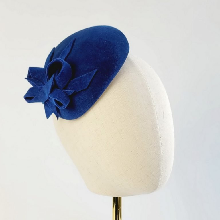 Royal Blue Felt Hat with Loops - Imogen's Imagination