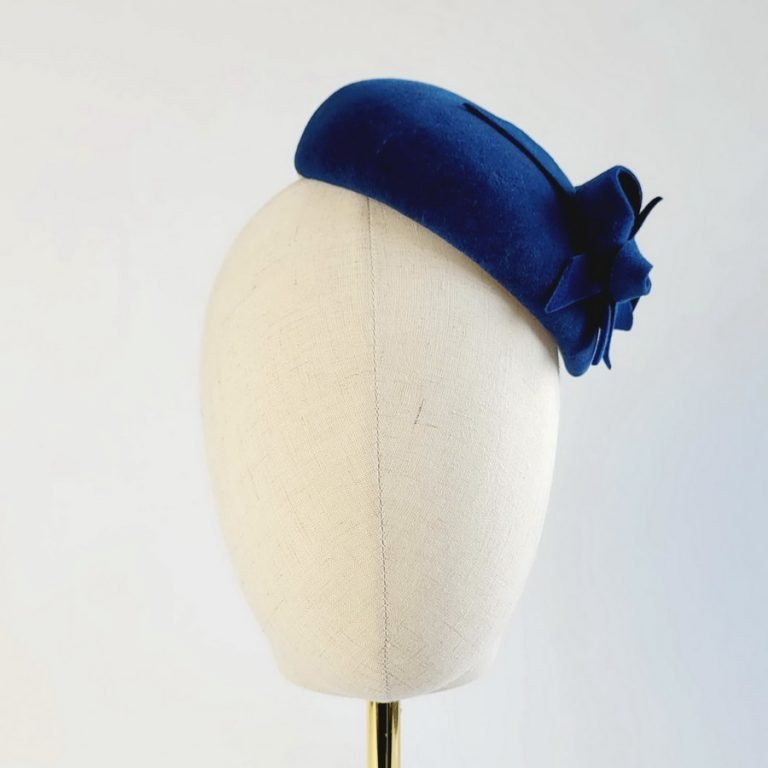 Royal Blue Felt Hat with Loops - Imogen's Imagination