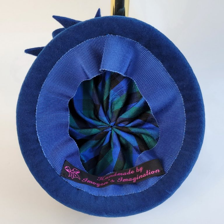 Royal Blue Felt Hat with Loops - Imogen's Imagination
