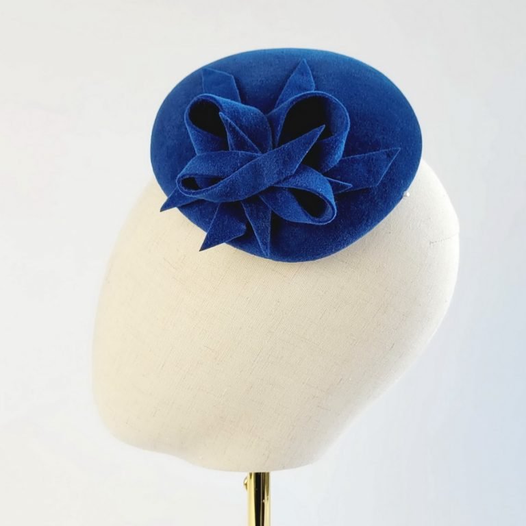 Royal Blue Felt Hat with Loops - Imogen's Imagination
