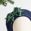 Navy Blue Beret with Gordon Tartan Ribbon Bow - Imogen's Imagination
